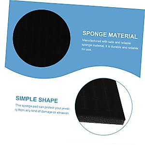 Hemoton 5pcs Box earring display pad tray earrings holder inserts foam ring holder insert black ring trays ring insert display trinket tray earring tray storage box jewelry sponge travel