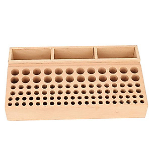 Leather Tool Holder, 100 Holes Leather Craft Rack Stand DIY Wooden Leathercraft Tool Storage Box Organizer Tool Case, for Leather Working Making Punch Tools Organization(Storage rack 100 holes)