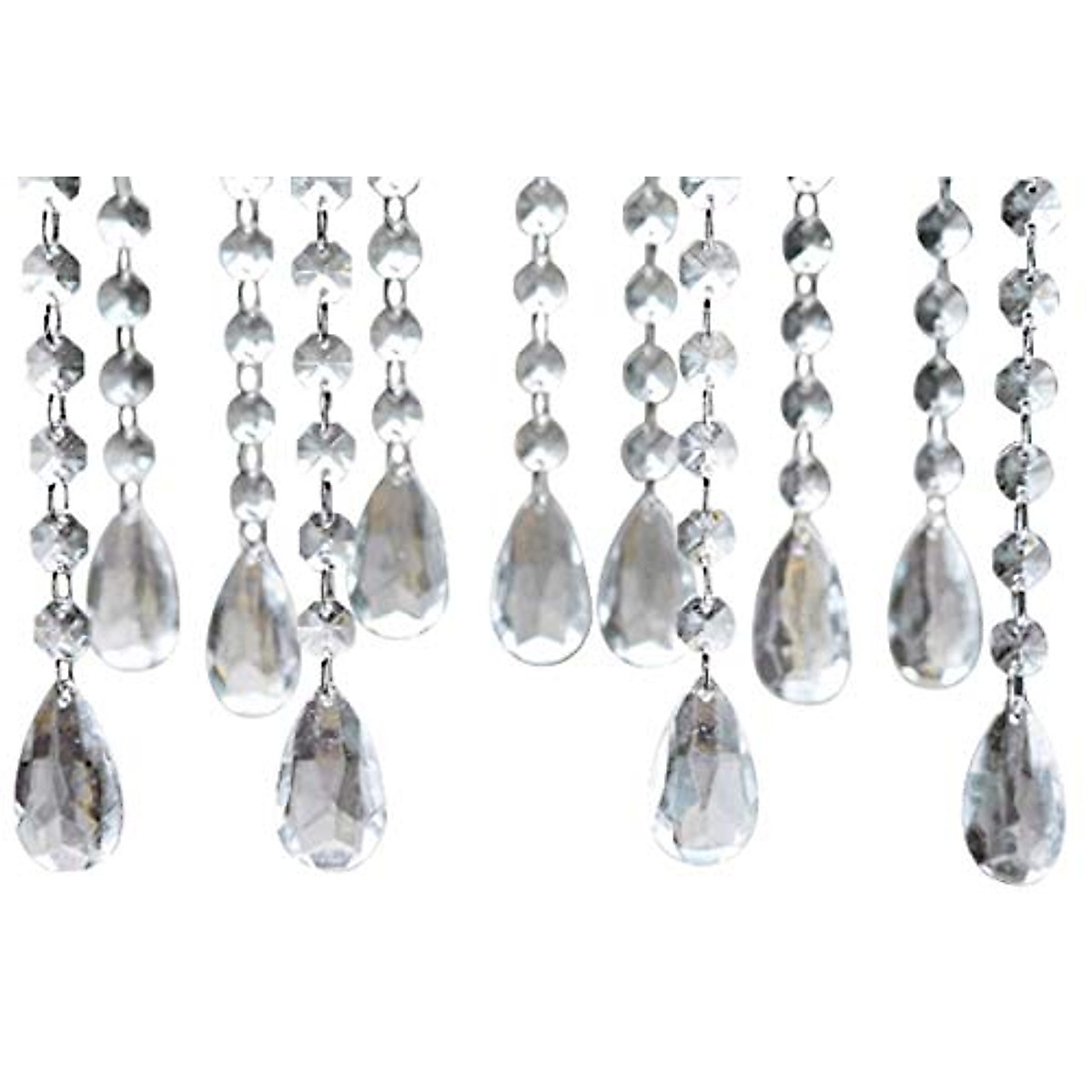 Ulove Prs Acrylic Teardrop Crystal, Chandelier Pendants Parts Beads, Garland Hanging Bead, Crystal Beaded for Wedding Party Centerpiece Tree Decoration (12 pcs)