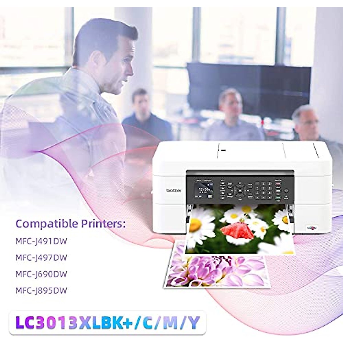 LC3013 Ink Cartridge Replacement for Brother LC3013XL LC 3013XL3 Color Pack LC3013C,LC3013M,LC3013Y Ink Cartridges for use with Brother MFC-J491DW, MFC-J497DW, MFC-J690DW, MFC-J895DW Printer