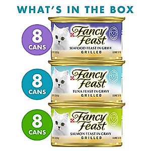 Purina Fancy Feast Grilled Collection Wet Cat Food Variety Packs | Premium Pack