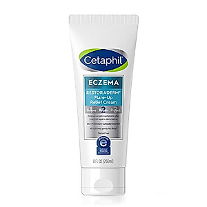 CETAPHIL ECZEMA RESTORADERM FLARE-UP RELIEF CREAM, For Eczema Prone Skin, 8 oz, Barrier Repair, 48 Hour Hydration, 2% Skin Protectant Colloidal Oatmeal, Steroid Free