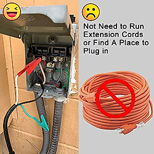 HVAC Adaptor Cord:Heavy Adaptor Cord Compatible with Yellow Jacket 69522 HVAC Tools Clearance and Equipment Circuit Breaker Finder Curcuit Finder Accessory Kit Compatible with RT250, ET300 ET310