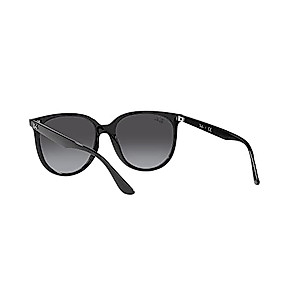 Ray-Ban Women's RB4378F Low Bridge Fit Square Sunglasses, Black/Grey Gradient, 54 mm