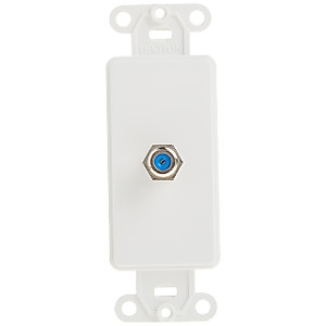 Leviton 40681-W F Connector Decora Insert,Aluminum, White
