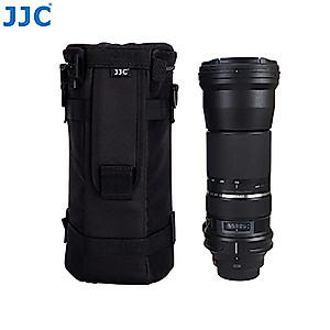 JJC DLP-7 Deluxe Water-Resistant Lens Pouch Case for Tamron SP 150-600mm F5-6.3 Di VC USD G2, Sigma 150-500mm F5-6.3 DG OS HSM, Nikon AF-S NIKKOR 200-500mm f5.6 ED VR, fits Lens Up to 144x 316mm