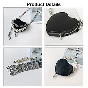 Zenosy Black Clutch Purses for Women Glitter Evening Bags Ladies Mini Handbags Chain Belt for Dress with Detachable Leather Wedding Party