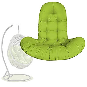 NEVAY Egg Chair Cushion Replacement, Cushions Hammock Chair Cushions Thick Nest Back Pillow for Outdoor Patio Garden Swing Chair Cushion Seat Pads(Color: Green)