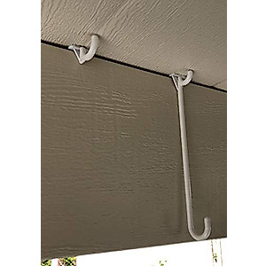 Alumahangers Flat 3" (24PK) Plastic Alumahooks for Insulated Covers. Made in The USA. Great for String Lighting and Light Weight Decorations.