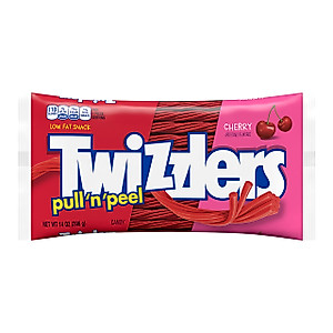 TWIZZLERS PULL 'N' PEEL Cherry Flavored Laydown Bag, 14 oz.