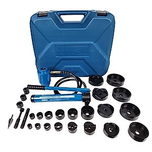 TEMCo TH0037 4" Hydraulic Knockout Punch Electrical Conduit Hole Cutter Set KO Tool Kit 5 Year Warranty