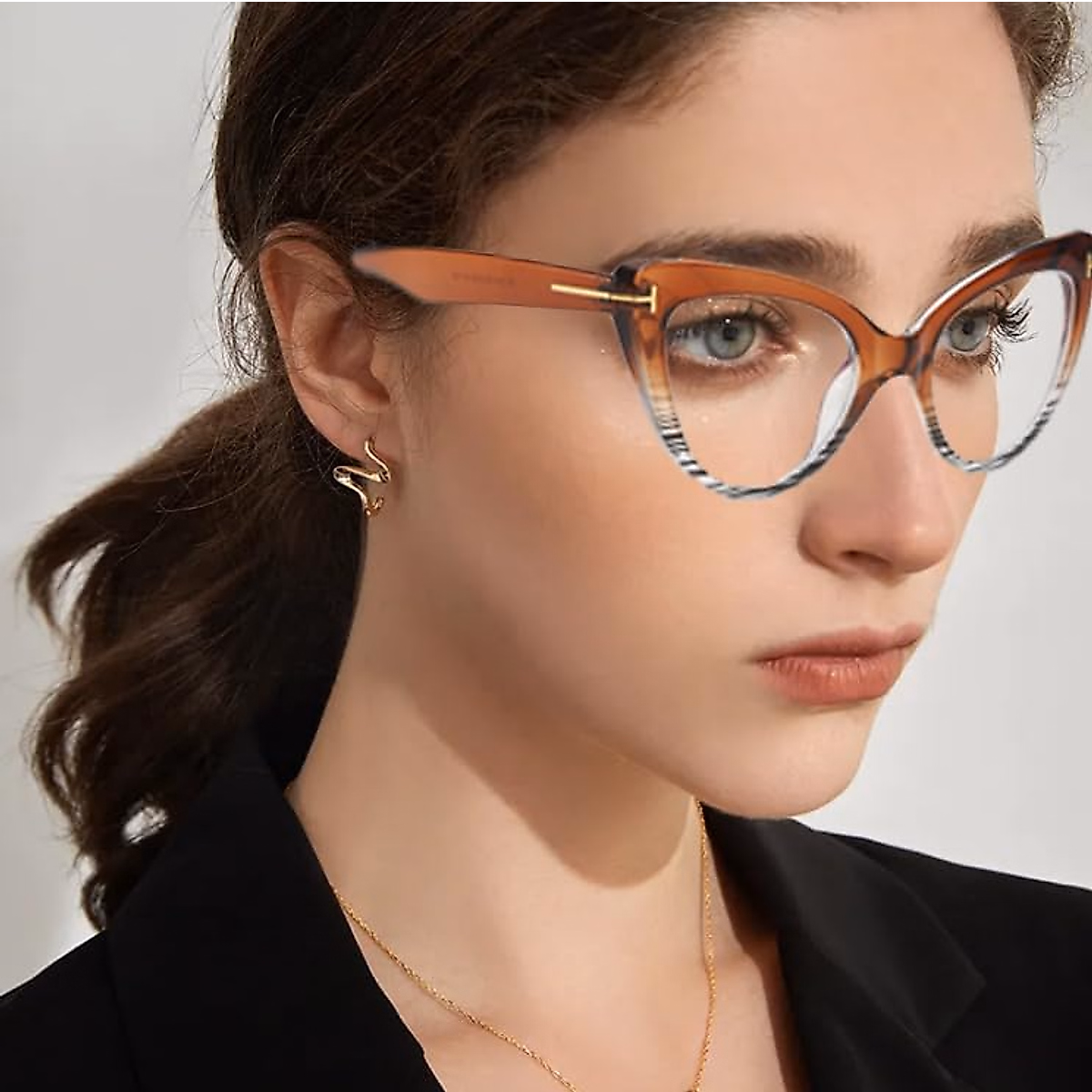 Hubeye 3 Pairs Cat Eye Reading Glasses for Women Oversized Anti Blue Light Computer Readers Fashion Cute Ladies Eyeglasses 2.00