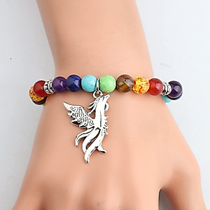 MYOSPARK Phoenix Bracelet Phoenix Bird Charm Phoenix Lover Gift Rising Phoenix Rebirth Inspirational Jewelry Gift (Phoenix bead BR)