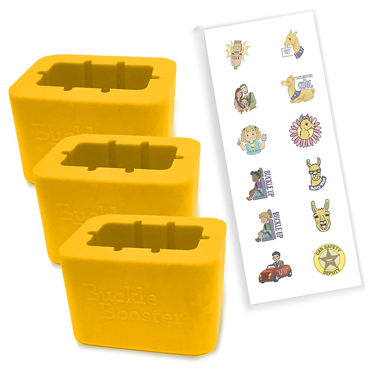 Seat Belt Buckle Booster™ Yellow (BPA Free) - Raises Your Seat Belt for Easy Access - Stop Fishing for Buried Seat Belts - Makes Receptacle Stand Upright Buckling (3)