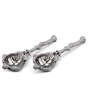 Arthur Court Salad Servers Sea Turtle Metal Pair Ocean Coastal Table 2 pieces Cast Aluminum 11.5 inch Long