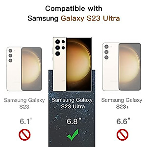 JETech Screen Protector for Samsung Galaxy S23 Ultra 5G 6.8-Inch with Camera Lens Protector, Flexible TPU Film, Fingerprint ID Compatible, Easy Installation, HD Clear, 2-Pack Each