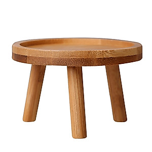 Bonsai Pedestal Wooden Stool Vase Base Solid Wood Flowerpot Tray Flower Shelf Indoor Desktop Living Room Potted Plant Succulent Green Display Stand Bonsai Base (Size : 3.35in)