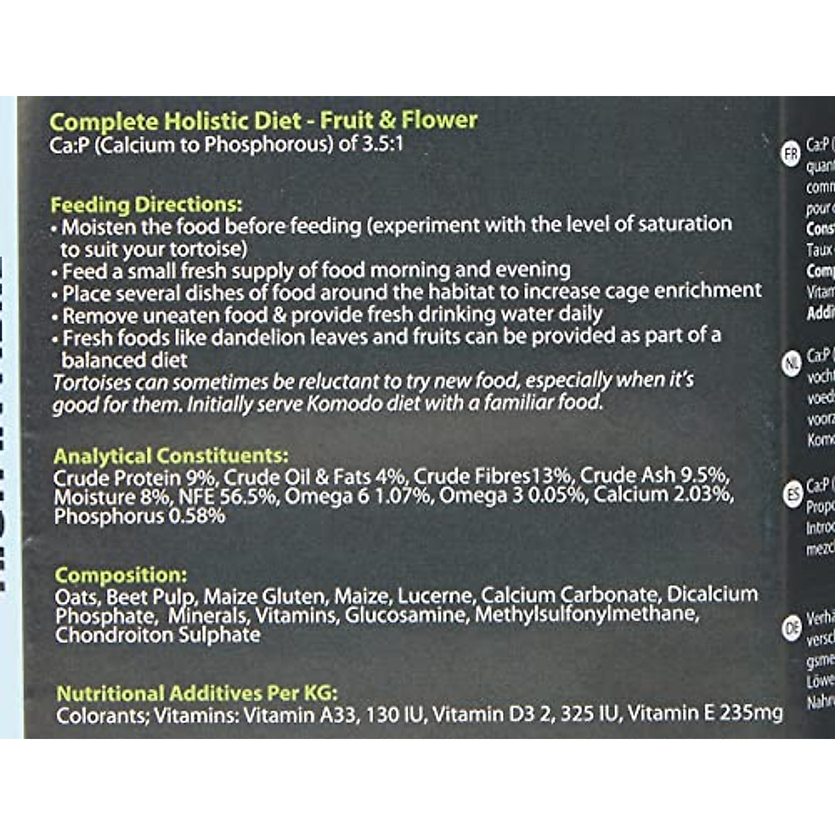 Tortoise Diet Fruit & Flower 680g