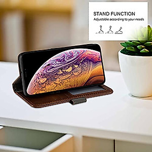 MILEGAO Case for Infinix Zero 5G 2023, Magnetic PU Leather Wallet-Style Business Phone Case,Fashion Flip Case with Card Slot and Kickstand for Infinix Zero 5G 2023 6.78 inches-Darkbrown