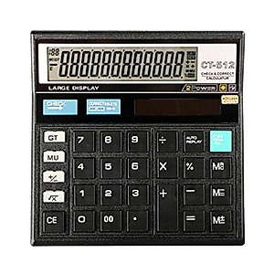ULTECHNOVO Kids Calculator Office Accounting Digital Desktop Calculator - Black Financial Calculator Battery Computadora para Niños