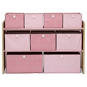 Gap GapKids Deluxe Toy Organizer - Greenguard Gold Certified, Blush/Natural