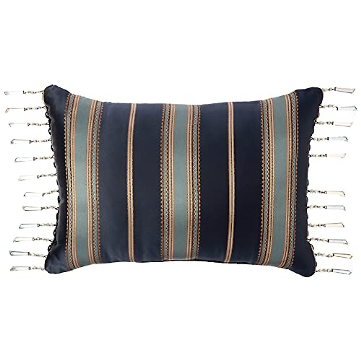 Five Queens Court Palmer Boudoir Decorative Throw Pillow, Teal, 21X15