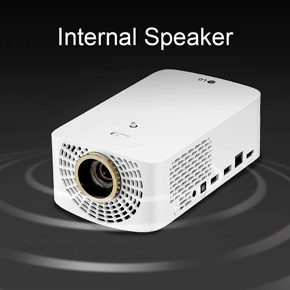 LG HF60LA LED Full HD Cinebeam Projector with Smart TV and Bluetooth Sound Out (White) (Renewed)