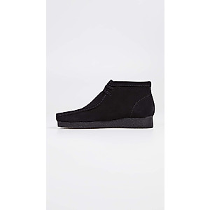 Clarks Men's Wallabee Boot Chukka, Black Suede, 070 M US