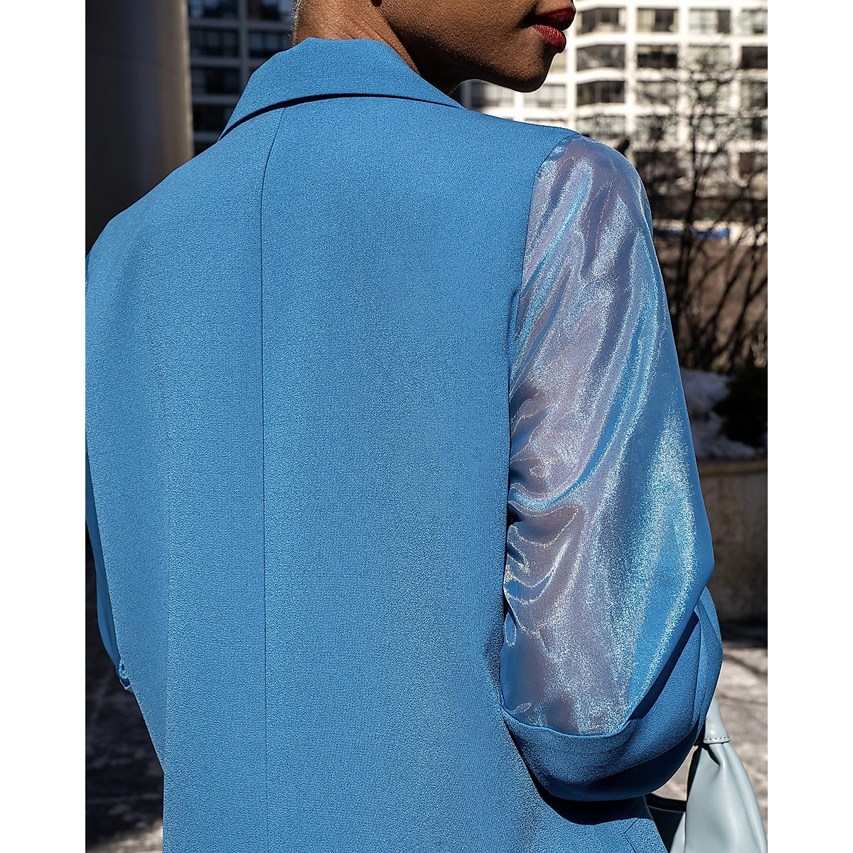 The Drop Women's Blue Sapphire Double Breasted Blazer by @signedblake, S