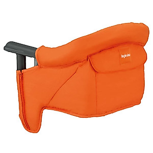 Inglesina - Fast Table Chair with Fast Tray: Hook On Portable High Chair for Babies and Toddlers, Damage Free Travel Booster Seat for Restaurant Use - Includes Snap On Tray, Orange