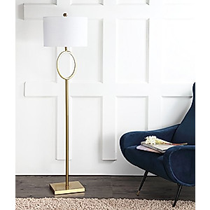 JONATHAN Y JYL1089A April 61" Metal LED Floor Lamp, Modern, Contemporary, Glam, Traditional, Office, Living Room, Family Room, Dining Room, Bedroom, Hallway, Foyer, Brass