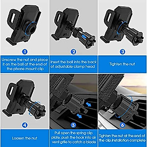 Miracase Air Vent Phone Holder for Car, Vehicle Cell Phone Mount Cradle with Adjustable Clip Compatible with iPhone 14 Series/iPhone 13 Series/iPhone 12 Series/11 Pro Max/Samsung and More