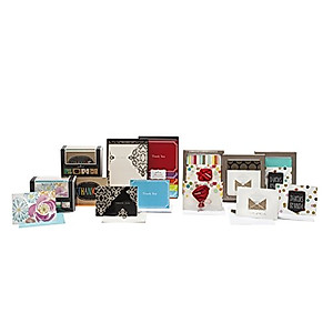 Hallmark Boxed Thank You and Blank Cards Assortment (Four Assorted Designs, 40 Note Cards and Envelopes), 5WDN2066