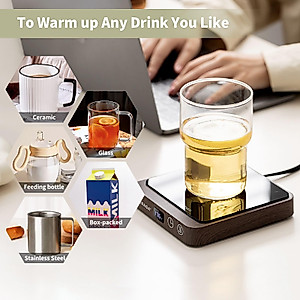 VOBAGA Coffee Mug Warmer & Candle Warmer Plate for Office Home Use with 5 Temperature Settings, Coffee Warmer with Digital Display Auto Shut Off for Heating Coffee, Cocoa, Milk(No Cup)