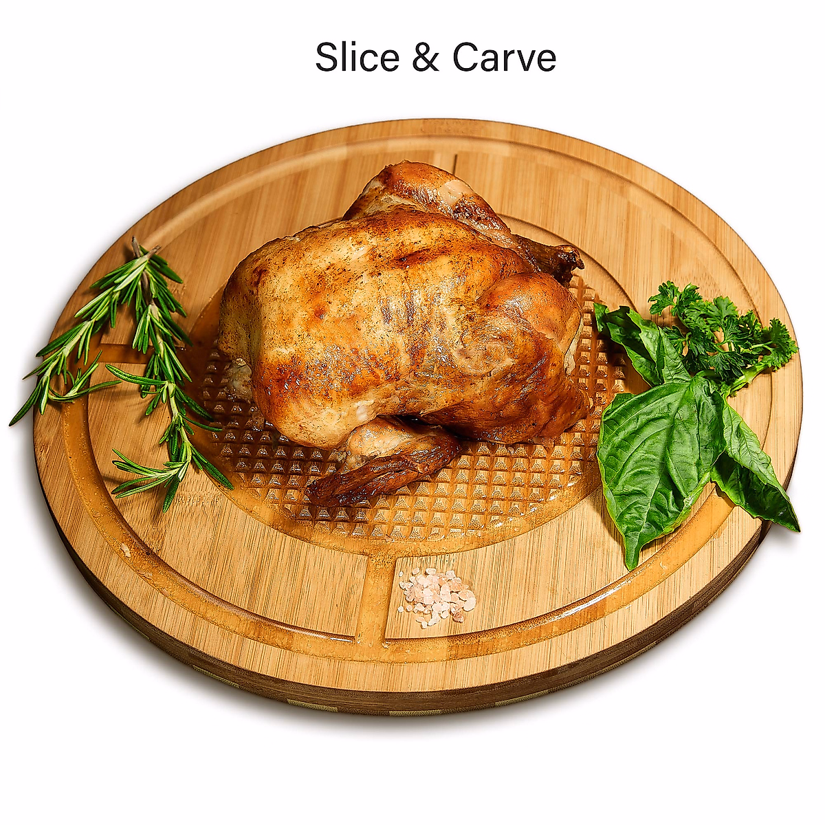 Prosumer's Choice Bamboo Butcher Block Cutting and Chop Board with Juice Groove for Meat Carving - Dual sided