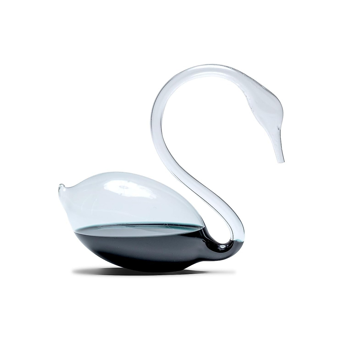 Blackswan Storm Glass Weather Predictor Crystal Swan Figurine | Unique Barometer Personal Weather Station for Office Home Decor for Men, Women, Kids, Adults | Liquid Pressure Meteorology Tools