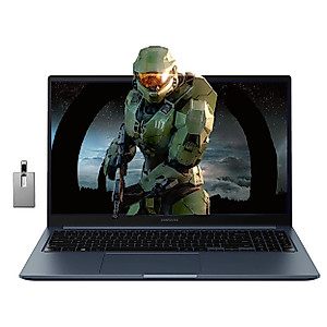 SAMSUNG Galaxy Book Odyssey 15.6" FHD Laptop, Intel Core i7-11600H, 16GB RAM, 512GB PCIe SSD, NVIDIA GeForce RTX 3050 Ti, 720P HD Webcam, Mystic Black, Win 11 Pro, 32GB Hotface USB Card