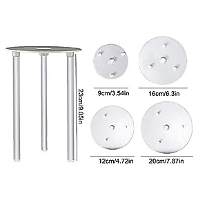 Cake Tier Supports,4 Pcs Reusable 9/12/16/20cm Cake Boards and 12 Pcs Cake Dowel Rods for Tiered Cake Construction and Stacking