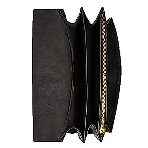 Coach Women's Klare Crossbody Shoulder Handbag in Crossgrain Leather & Signature Coated Canvas (Brown/Black/Gold)