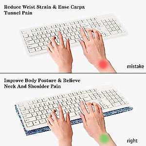Cityjoy Computer Keyboard Stand Titled PC Gaming Keyboard Stand Riser with Silicone Anti-Slip Case, Acrylic Keyboard Tray Holder for Ergonomic Typing Working at Home and Office (LJ013A Blue)