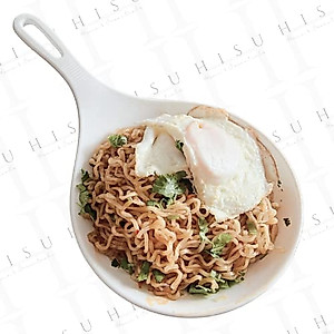 2 Handheld Plates Korean BBQ & Hot Pot Plates, Boki Plate, Mukbang Plate, Plates With Handles, Spoon Plate, Buffet Restaurant Sushi Pasta Catering Appetizer Serving Plate (Melamine)