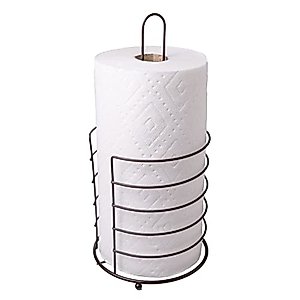 Francois et Mimi Countertop Metal Paper Towel Holder, Standing Paper Towel , for Standard & Jumbo Rolls, Paper Towel Dispenser (Bronze)