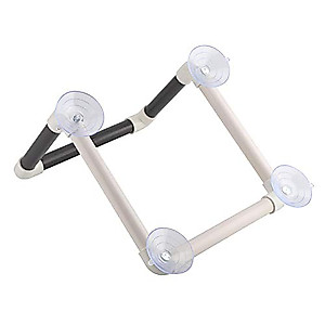 Tnfeeon Portable Birds Shower Perch, Parrots Stand with Suction Cups Window Shower Bath Wall Standing Toy for Medium and Small Parrots Birds