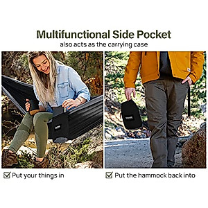 Kootek Camping Hammock Double Portable Hammocks Camping Accessories for Outdoor, Indoor, Backpacking, Travel, Beach, Backyard, Patio, Hiking
