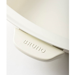 BRUNO Hot Plate Grande Size + Ceramic Coat Partition Pot + Grande For The Grill Plate + Grande Recipe Book 4-Piece Set Red