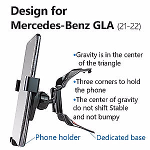 musttrue LUNQIN Car Phone Holder for 2021-2023 Mercedes Benz GLA Class Auto Accessories Navigation Bracket Interior Decoration Mobile Cell Phone Mount