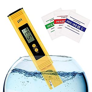 Digital PH Meter, PH Meter 0.01 PH High Accuracy Water Quality Tester with 0-14 PH Measurement Range for Household Drinking, Pool and Aquarium Water PH Tester Design with ATC