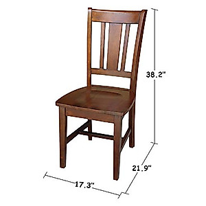 International Concepts San Remo Splat Back Chair, Espresso