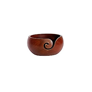Yarn Bowl and Alu Circular Knitting Needle - Engineered Spiral Cut Bowl with Ultra Smooth Premium Needles