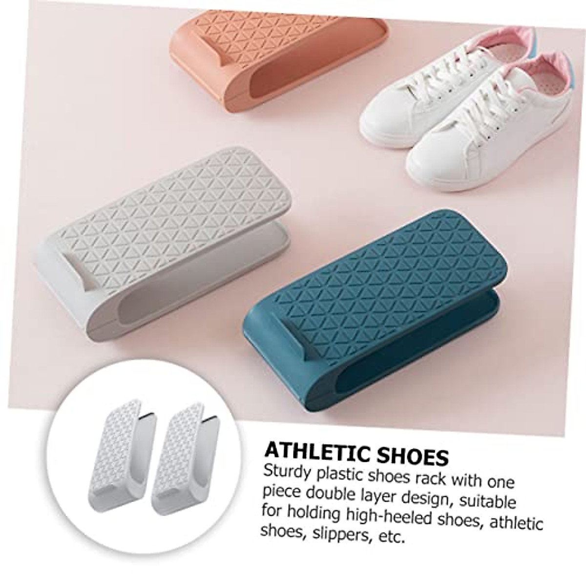 Zerodeko 6 pcs Slot Display Racks for Home Holder Use Adjustable Slots Storage Slipper Shoes Organizers Organizer Rack Holders Organization Height Double Saver Space with High Sneaker Shop